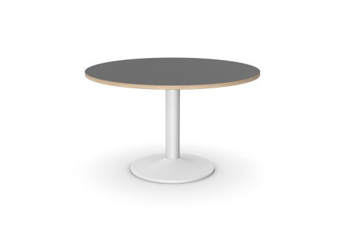 Marvoy - Kito Round Meeting Table, Single Cylinder Leg Base